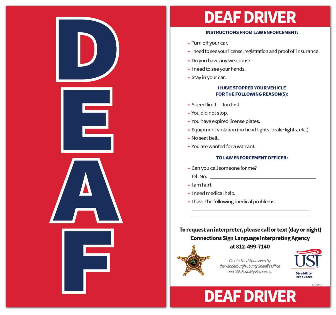 VCSO and USI Disability Resources Partner for Deaf and Hard-of-Hearing ...